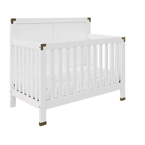 Baby Relax Miles 5-in-1 Convertible Crib, Nursery Furniture, Classic White