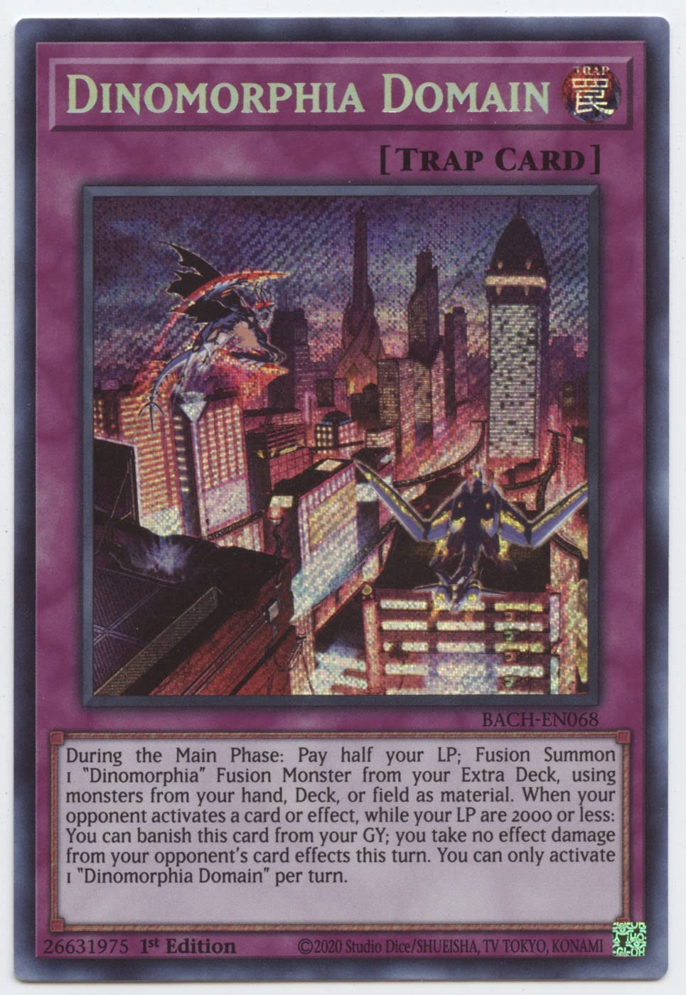 Dinomorphia Domain - BACH-EN068 - Secret Rare - 1st Edition