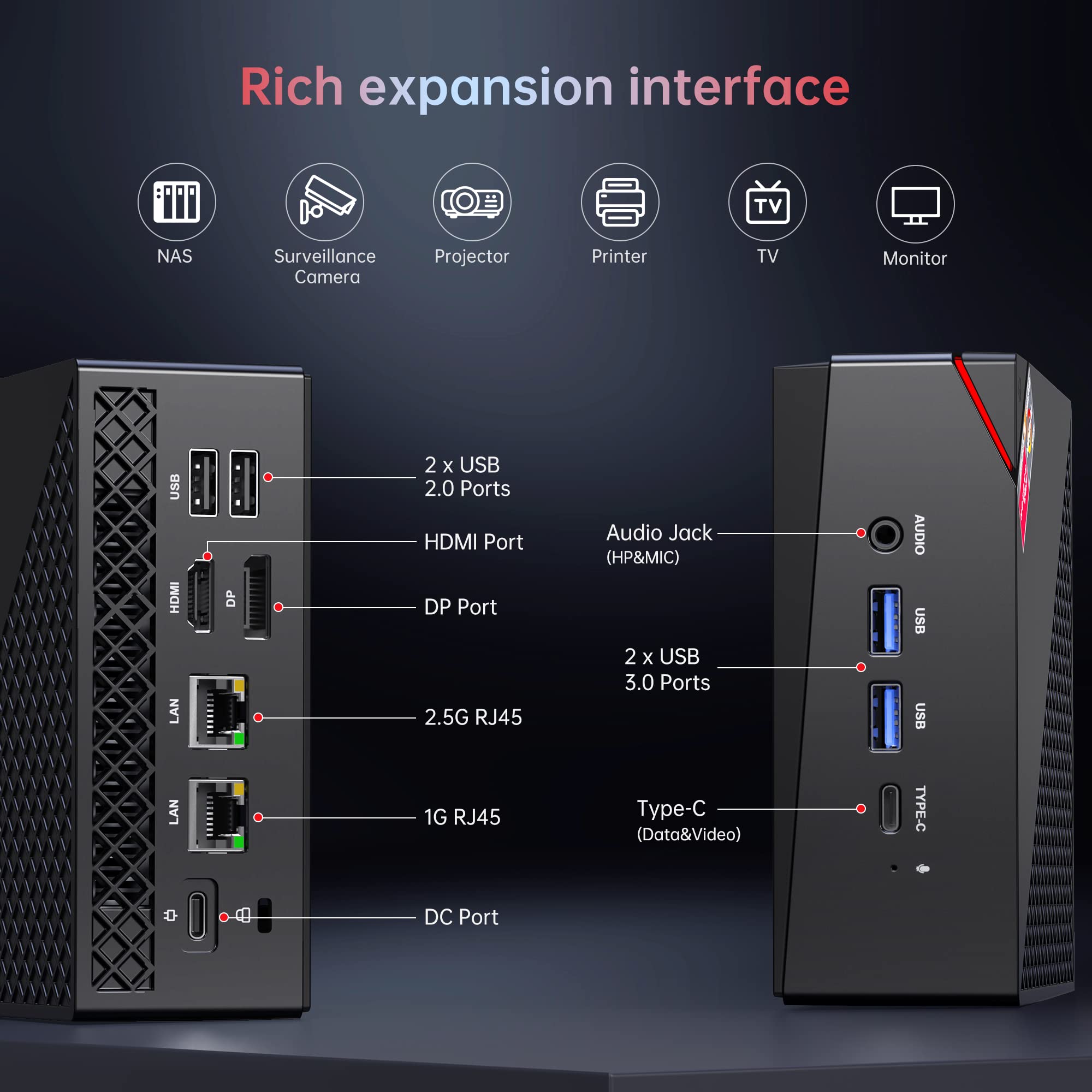 ACEMAGICIAN Mini PC, AMD Ryzen 5 5600U(6C/12T, up to 4.2 GHz), Mini Computers Windows 11 Pro 16GB DDR4 RAM 512GB M.2 2280 SSD Graphics 7 Core 1800 MHz, Support 2.5 Inch HDD