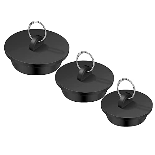 Drain Plug, 3 Pieces Sink Plug Sink Plug 3 Sizes Plug Drain Plug Bath Plug Bathtub Sink Plug for Sink Kitchen and Bathroom