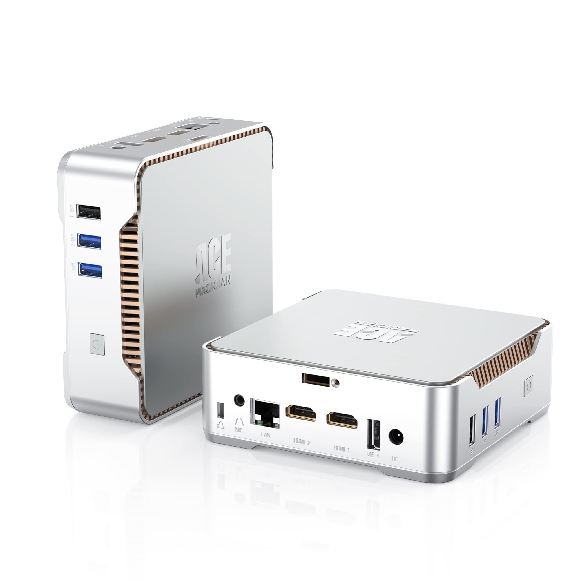 ACEMAGICIAN Mini PC Windows 11 Pro, Intel 11th Gen N5105 (Up to 2.9GHz), Mini Computer 12GB RAM / 256GB M.2 SSD, 2.5''SATA SSD, Desktop Support 4K, WiFi5 / BT4.2, USB3.0, Auto Power On