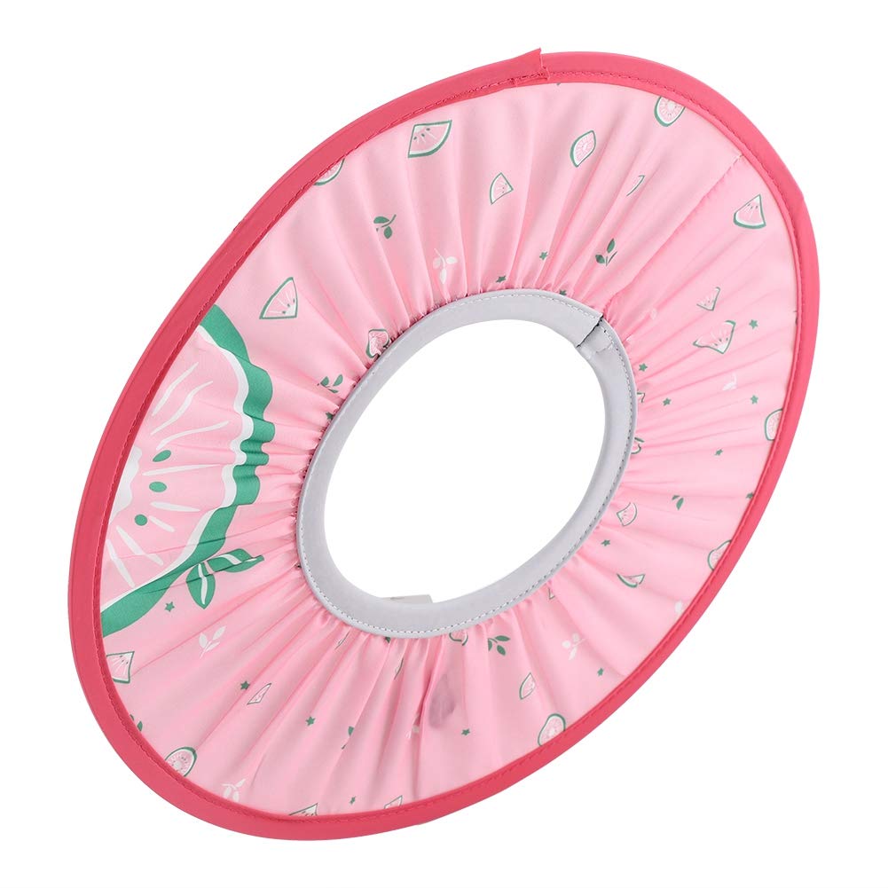 Baby Shower Cap, Baby Kids Shampoo Cap Waterproof Cloth Kids Bathing Shower Cap Bathing Protection Hat(Pink)