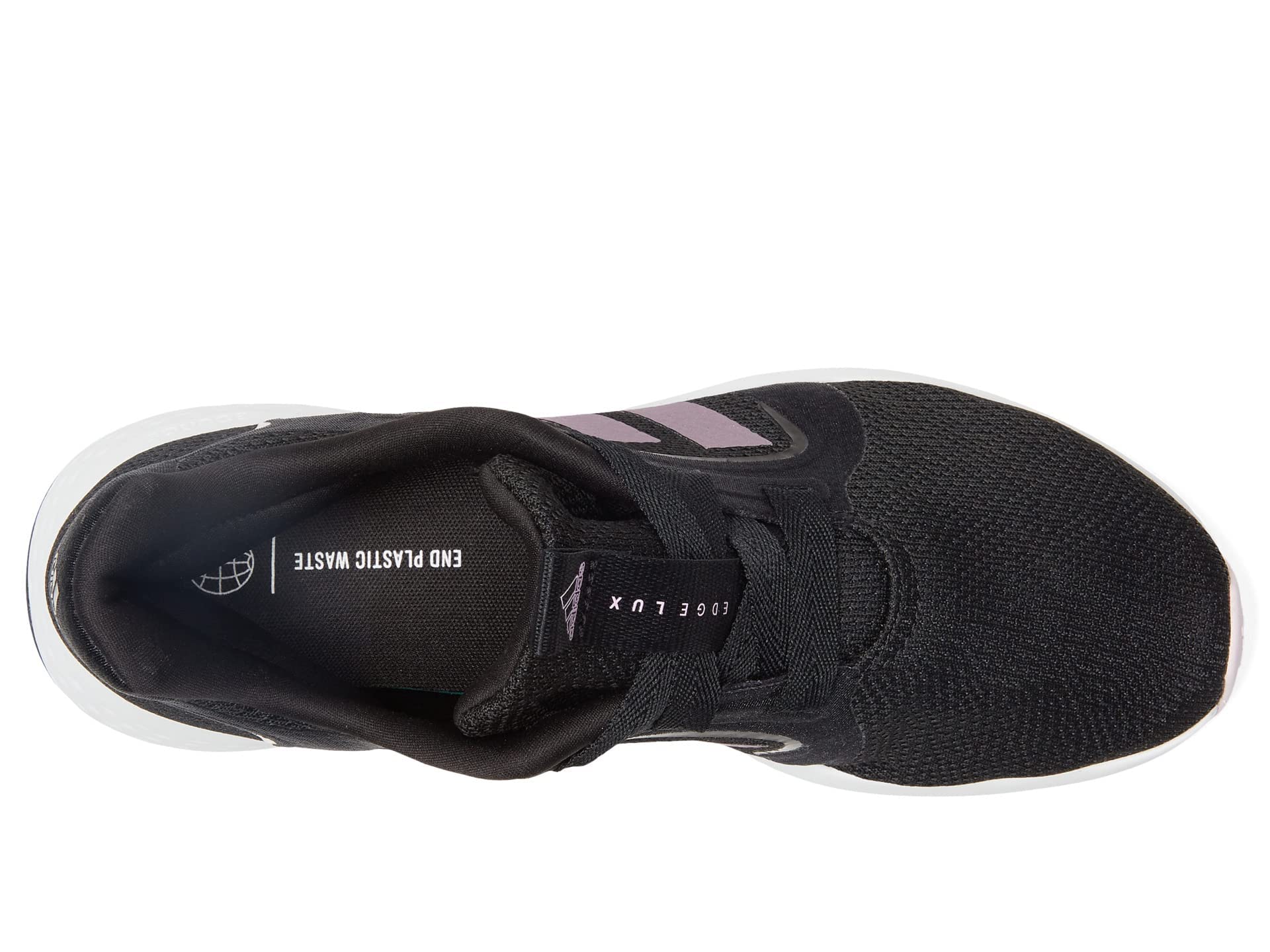 adidas Women's Edge Lux Running Shoe, Black/Matte Purple Metallic/Almost Pink, 9