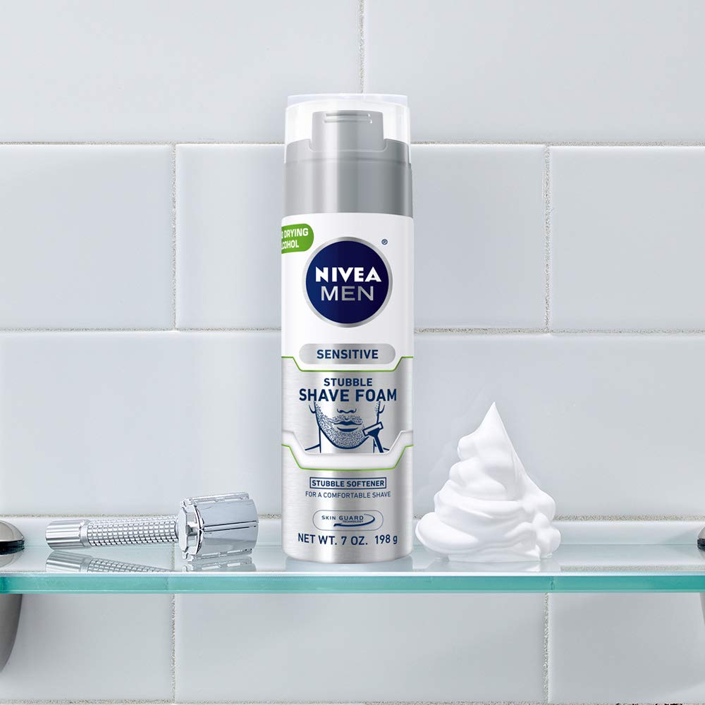 Nivea Men Sensitive Skin & Stubble Shave Foam - Beard Softener For Men - 7 Fl Oz. Can