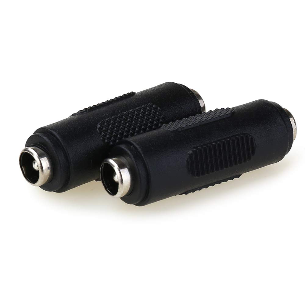 MOBOREST 12V 5.5mm x 2.1mm DC Power Connector Adapter, 12/24V Female to Female Power Jack Socket for Led Strip CCTV Security Camera Cable Wire Ends Plug Barrel -2PCS