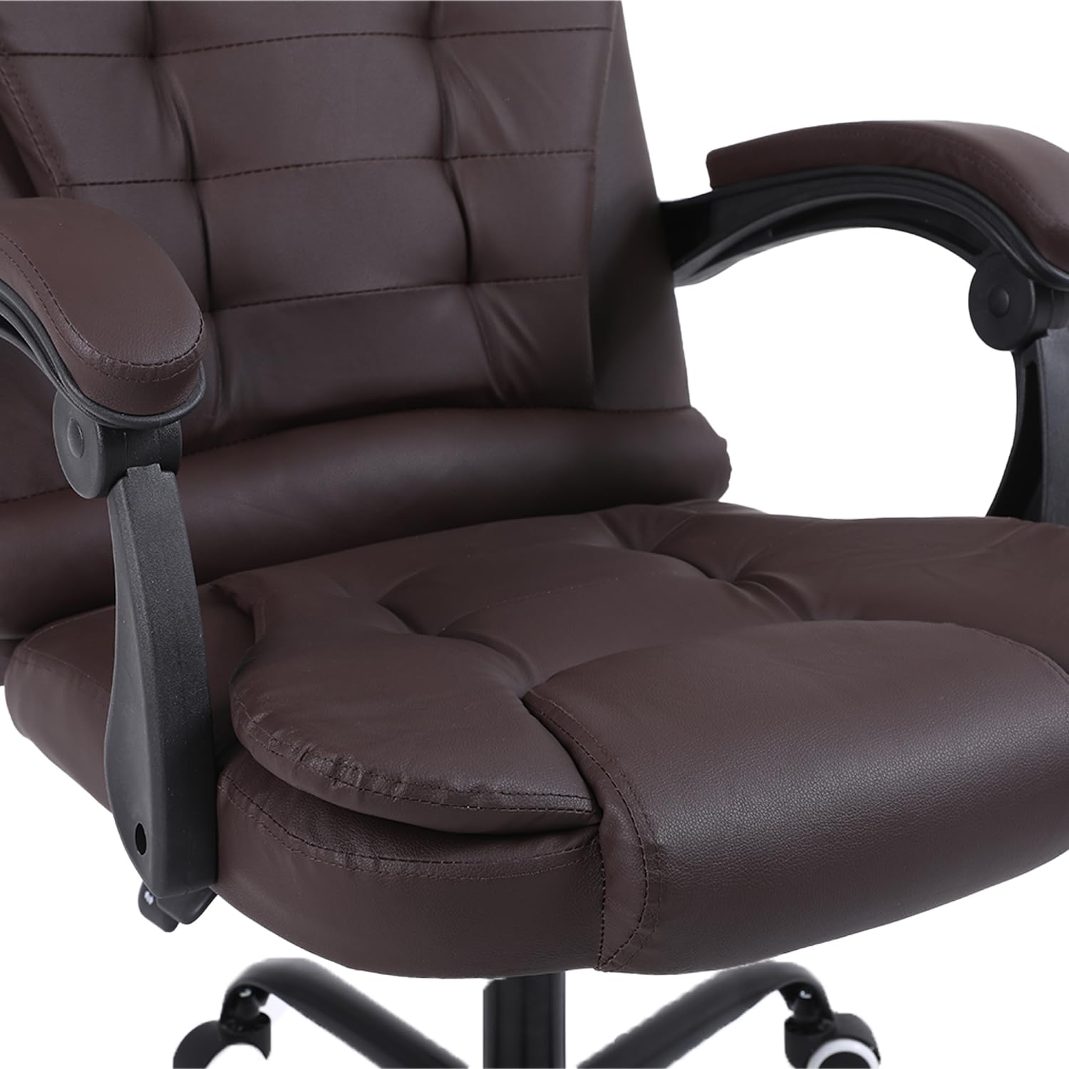 Panana Office Chair Heavy Duty Executive Reclining Computer Swivel Chair (Brown)