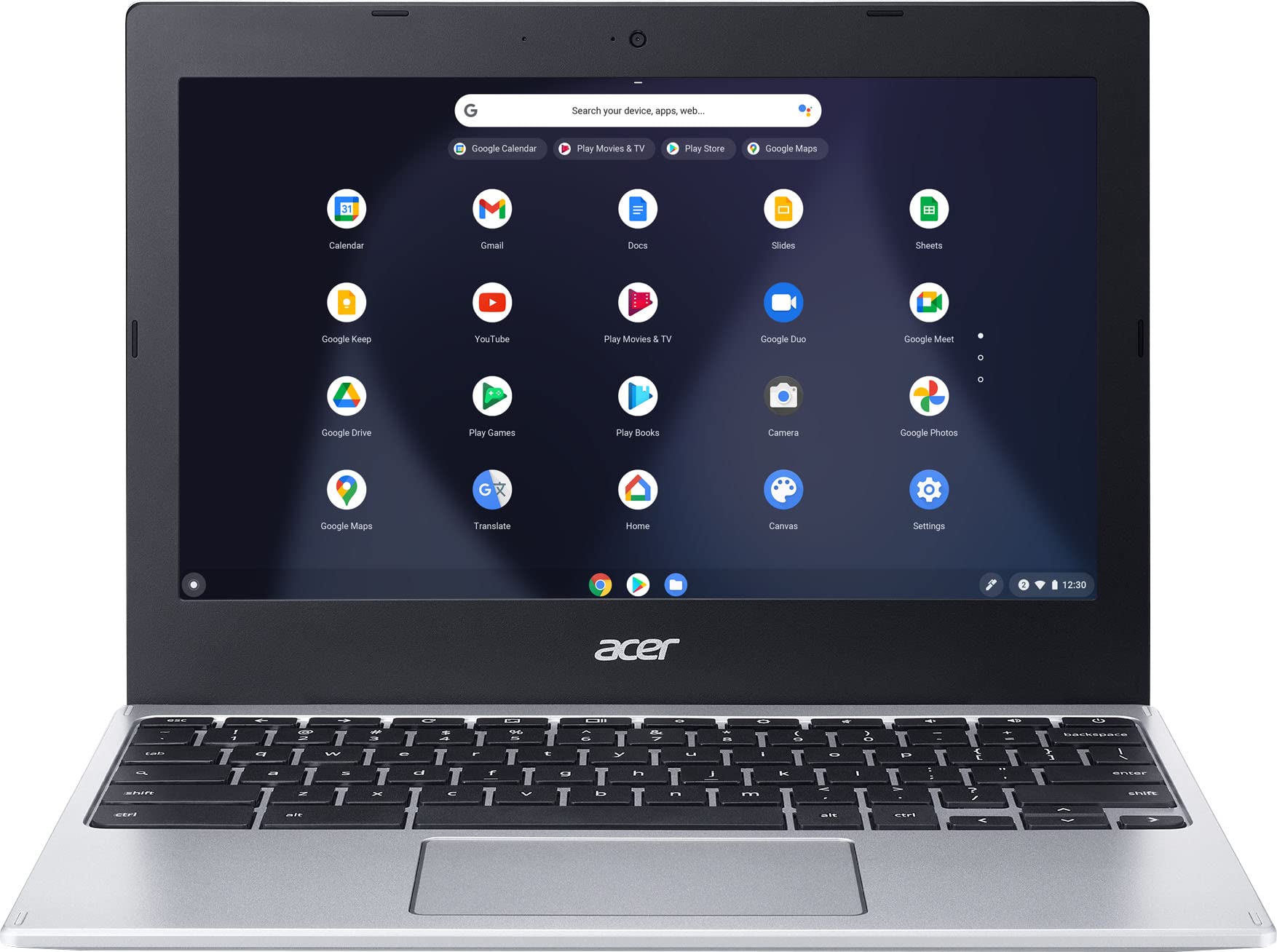 Acer 311 Chromebook 11.6-inch HD Laptop, MediaTek MT8183C 8-Core Processor, 4GB LPDDR4X, 32GB eMMC, WiFi 5, Webcam, Bluetooth, Chrome OS, Silver w/ GM Accessories (Renewed)