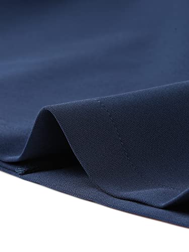 Allegra K Women's Sleeveless Notched Lapel Double Breasted Belted Work Office Blazer Dress X-Large Navy Blue