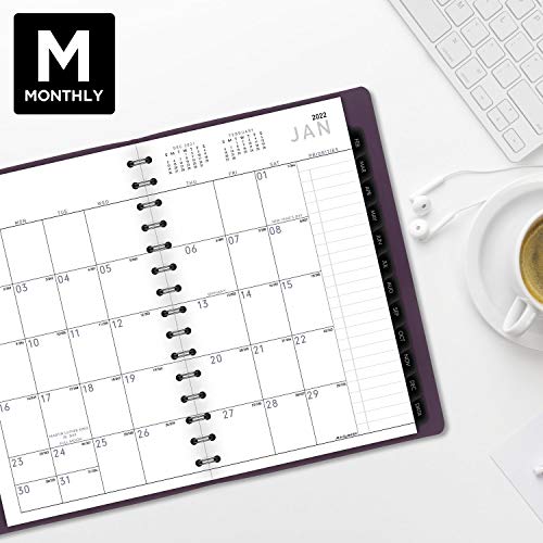 2022 Weekly & Monthly Planner by AT-A-GLANCE, 5" x 8", Small, Contemporary, Merlot (70108X50)
