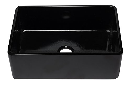 ALFI brand AB5006-PSS AB3020SB-BG Kitchen Sink, Black Gloss