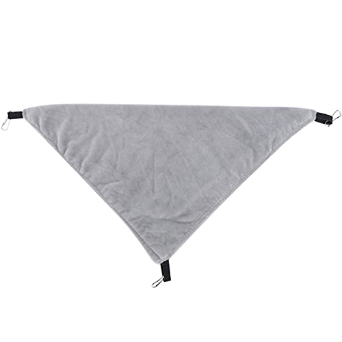 Tnfeeon Small pet Triangle Hammock, Squirrel Hamster Sugar Glider Guinea Pig Hanging Bed Nest Comfortable(Gray)