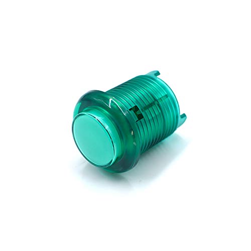 Arcity 8 Pcs Arcade LED Push Buttons Illuminated Light 6 ร 30mm Buttons + 2 ร 24mm Buttons with Built-in Microswtich for Arcade Machine Video Game Console DIY Jamma MAME Raspberry Green New