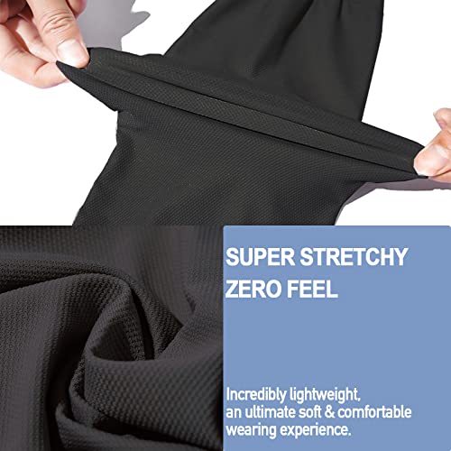 SayWow UV Sun Protection Arm Sleeves for Women Loose-Fit UPF 50+ Cooling Skin Protective Cover, Black,USAB-1