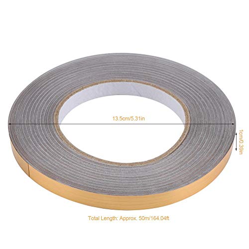 54.7Yard Ground Tile Foil, PVC Waterproof Self-Adhesive Floor Crevice Line Sticker, Ground Corner Decoration Home Decor Accessories(Gold 1cm/0.39in)