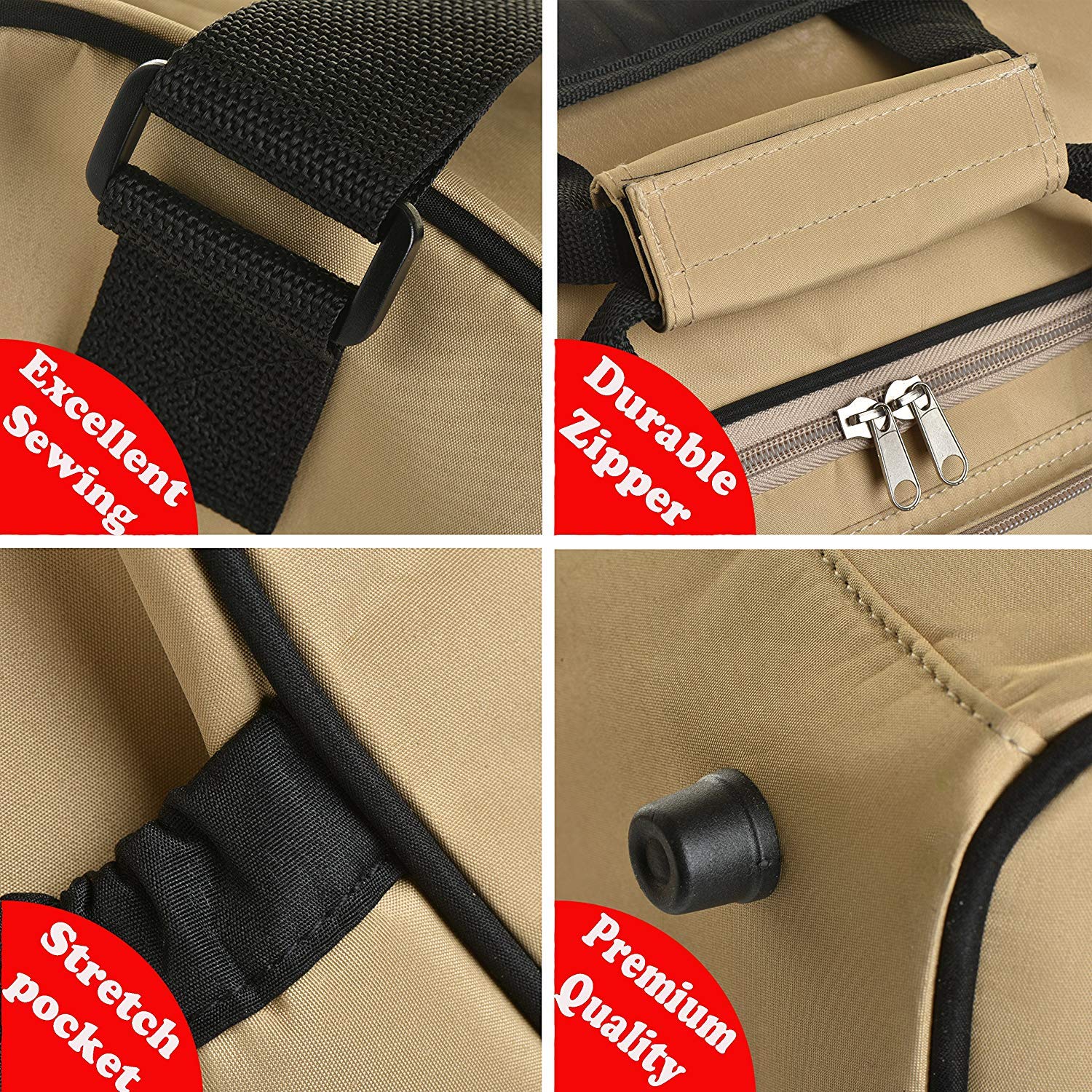 Diaper Bag Tote Neutral Beige Color Changing Mat Roomy Waterproof Stylish and Durable Mom Bag for Baby
