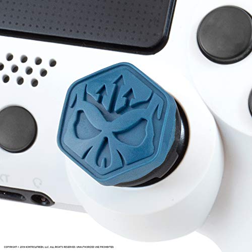 KontrolFreek Call of Duty Modern Warfare Performance Thumbsticks for PlayStation 4 (PS4) | 2 Mid-Rise, Convex | Blue/Black
