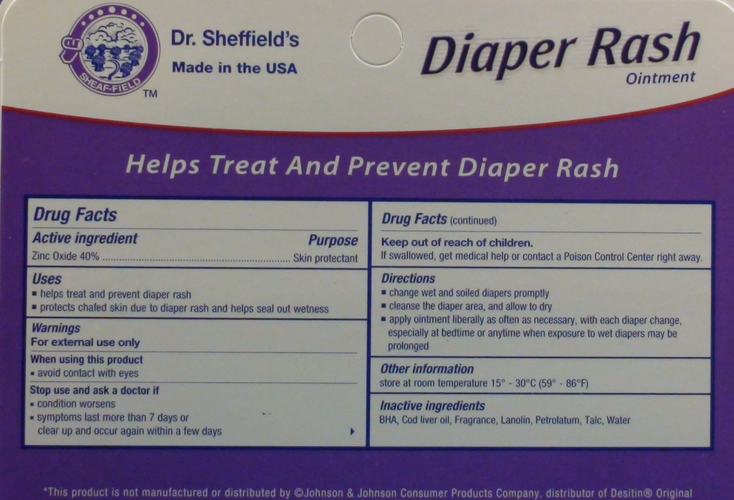 Diaper Rash Ointment to Prevent and Treat Diaper Rash Generic for Desitin Maximum Strength 40% Zinc Oxide 2 oz. per Tube Pack of 2