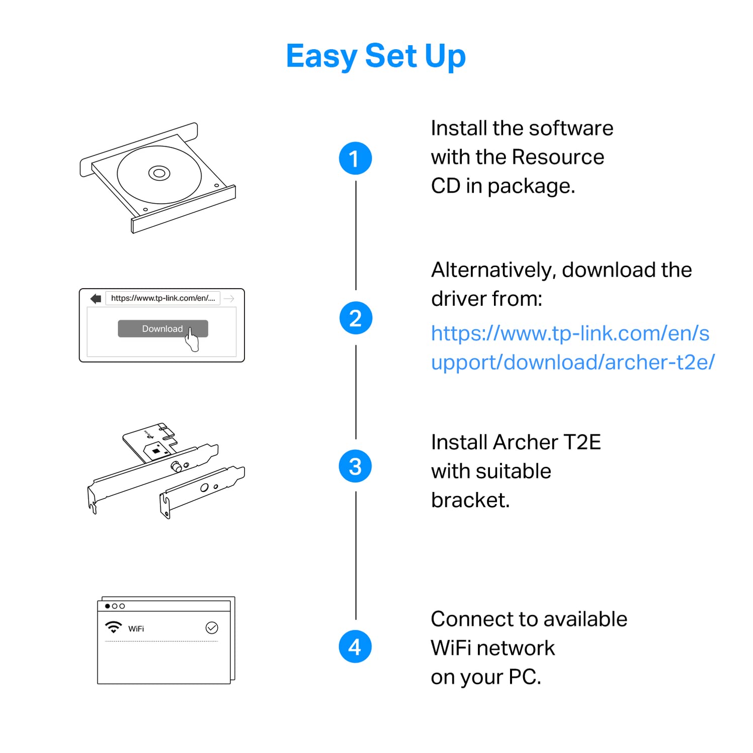 TP-Link PCIe WiFi Card AC600 for Desktop PC, Dual Band Wireless Internal Network Card(Archer T2E) High-Gain Antenna, MU-MIMO, WPA3, Low Profile, Supports Windows 10/11