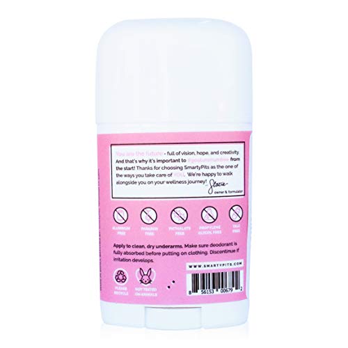 SmartyPits β Teen Natural/Aluminum-Free Deodorant for Sensitive Skin (baking soda free) Paraben Free (Pink Lemonade)