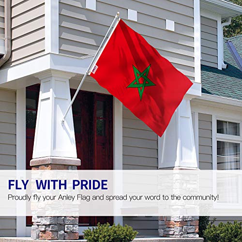 ANLEY Fly Breeze 3x5 Foot Morocco Flag - Vivid Color and Fade Proof - Canvas Header and Double Stitched - Moroccan National Flags Polyester with Brass Grommets 3 X 5 Ft