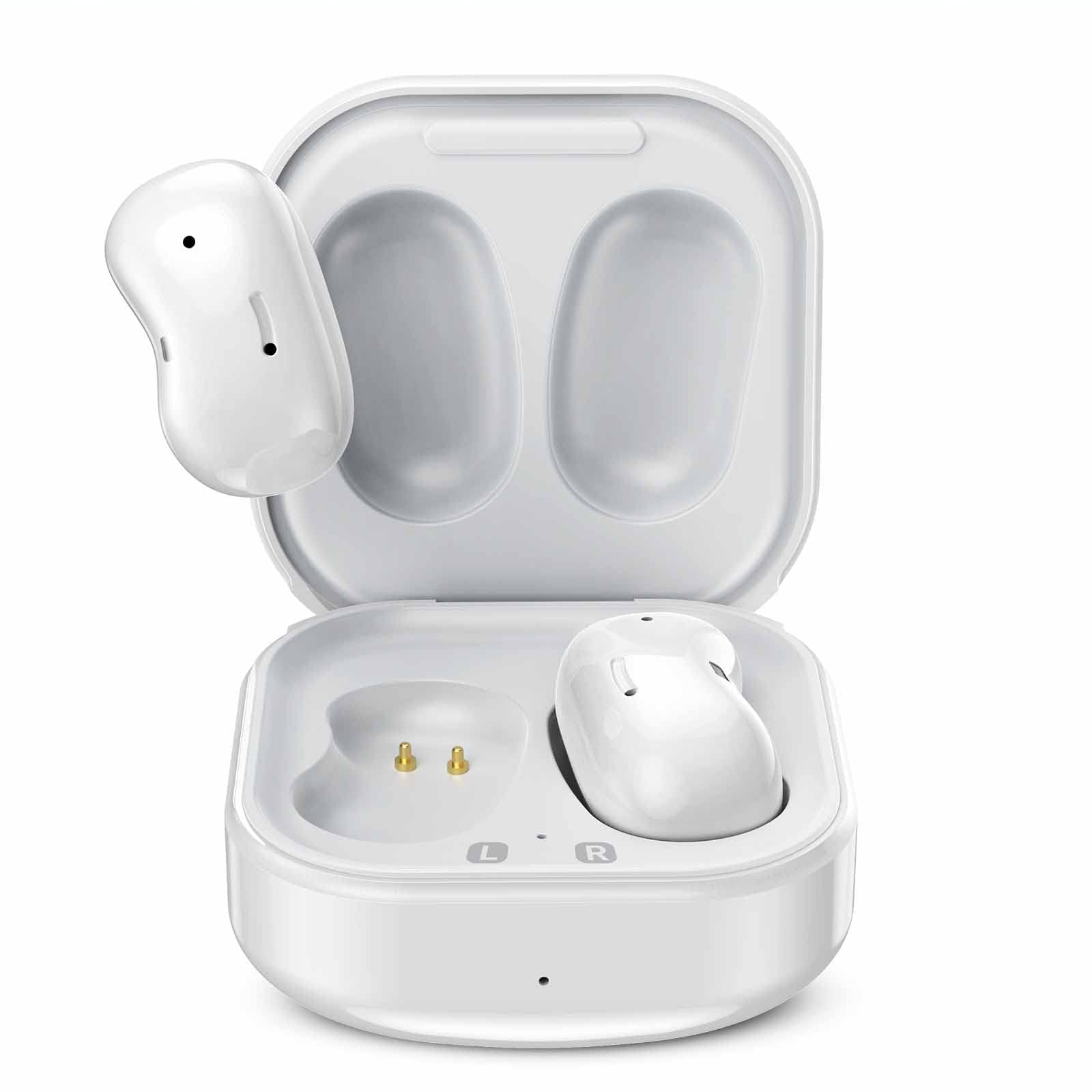 UrbanX Street Buds Live True Wireless Earbud Headphones for Samsung Galaxy - Wireless Earbuds w/Active Noise Cancelling (US Version with Warranty - Frost White)