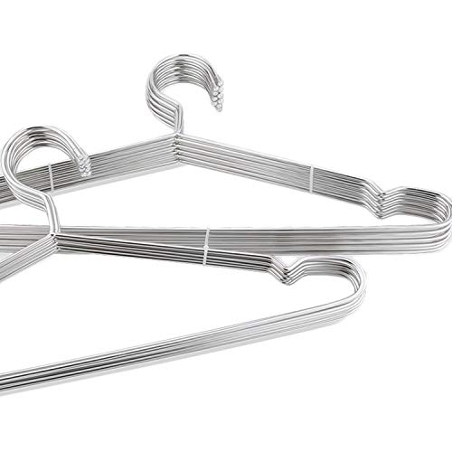 Tosnail 50 Pack Stainless Steel Strong Wire Metal Hangers Heavy Duty Clothes Hangers - 16.5"/42cm