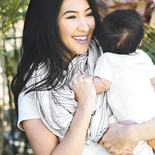 Bebe au Lait Premium Muslin Nursing Scarf, Lightweight and Breathable Cotton, One Size Fits All - Metropolitan