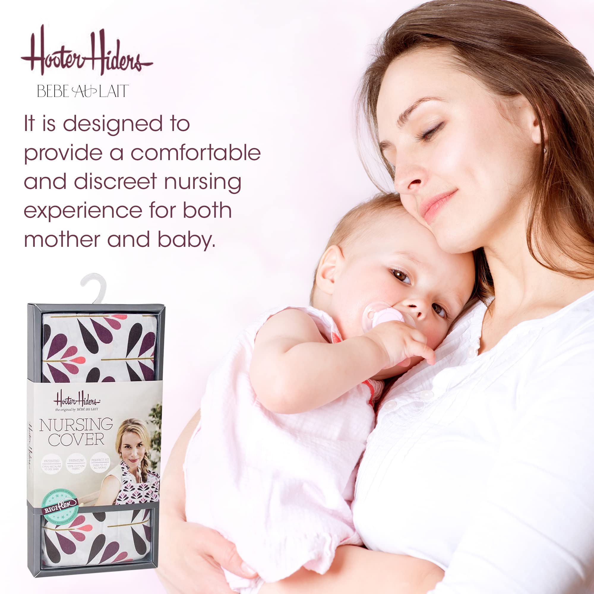 Bebe au Lait's Hooter Hiders Nursing Cover, Apron, Shawl, Privacy Covers for Breast Feeding & Pumping, Breastfeeding Cover for Mom, Soft, & Breathable Muslin Cotton with 2 pockets -Verbena
