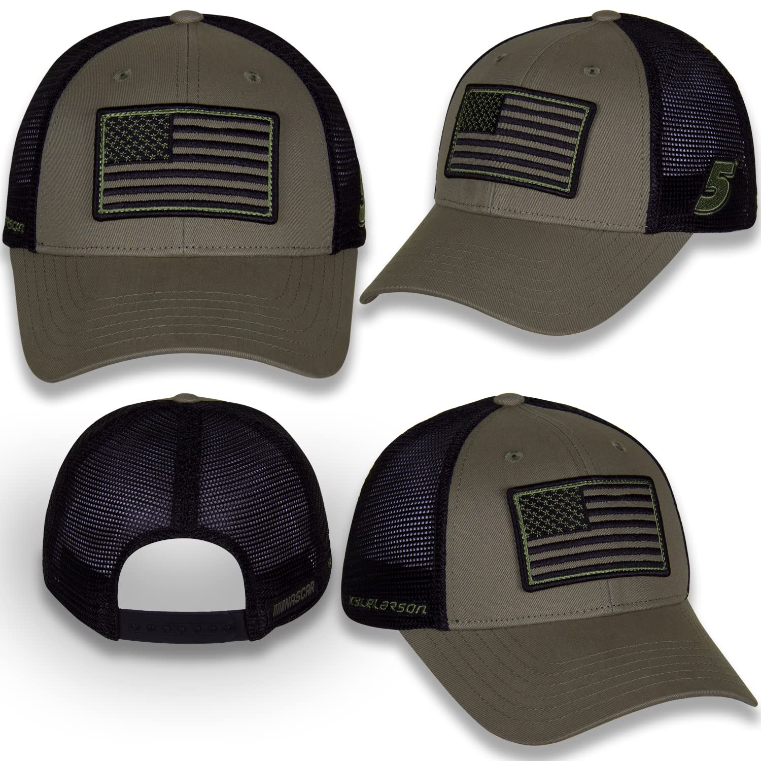 2023 Chase Elliott Flag Hat - NASCAR Adjustable Automotive Racing Mesh Baseball Cap