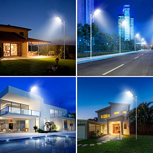 Anzid 800W Solar Street Light,800LED 500000LM Super Bright Flood Lights Outdoor Motion Sensor Waterproof,Solar Lights for Outside Backyard Pathway Garage Parking Lot