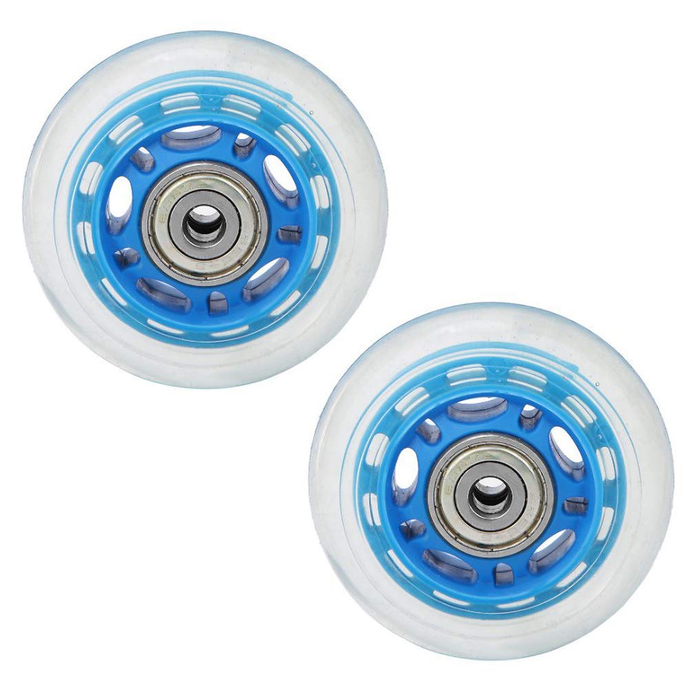 YOZUMD 6.2cm Office Transparent Silent Mute Caster Wheel Luggage Cart Trolley Skate Accessory Blue