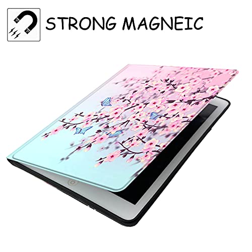 USTY Samsung Galaxy Tab A 10.1 Case 2019 SM-T510 - Slim Shell Lightweight Premium PU Leather Folio Stand Case Protective Cover for Samsung Galaxy Tab A 10.1 Inch Tablet, Cherry Blossom