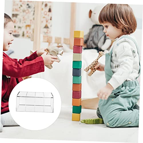 Alipis 1pc Box Coffee Storage Box Storage Container Storage Bins with Lids Flatware Storage Case Sunflower Curtain Clip Home Storage Case With Cover Showcase Clamshell Acrylic