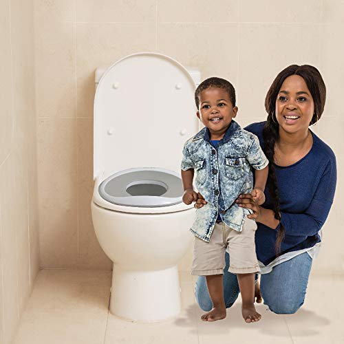 Dreambaby EZY-Toilet Trainer Seat Potty Topper - Contoured Shape & Non-Slip Base - Model L6001 14.5x11x1.75 Inch (Pack of 1) Gray