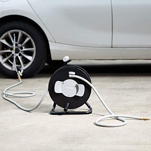 Amazon Basics Air Hose Reel with Hybrid Air Hose - 3/8-Inch by 50-Feet, 300 PSI