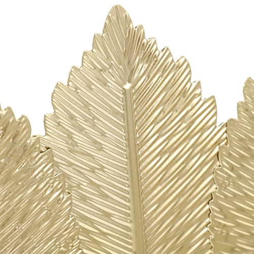 Alipis Leaves Iron Hooks Wall Hanging Hook Decorative Wall Hooks Key Holder Gold Single Prong Coat Hanger for Clothes Hat Jacket Towel