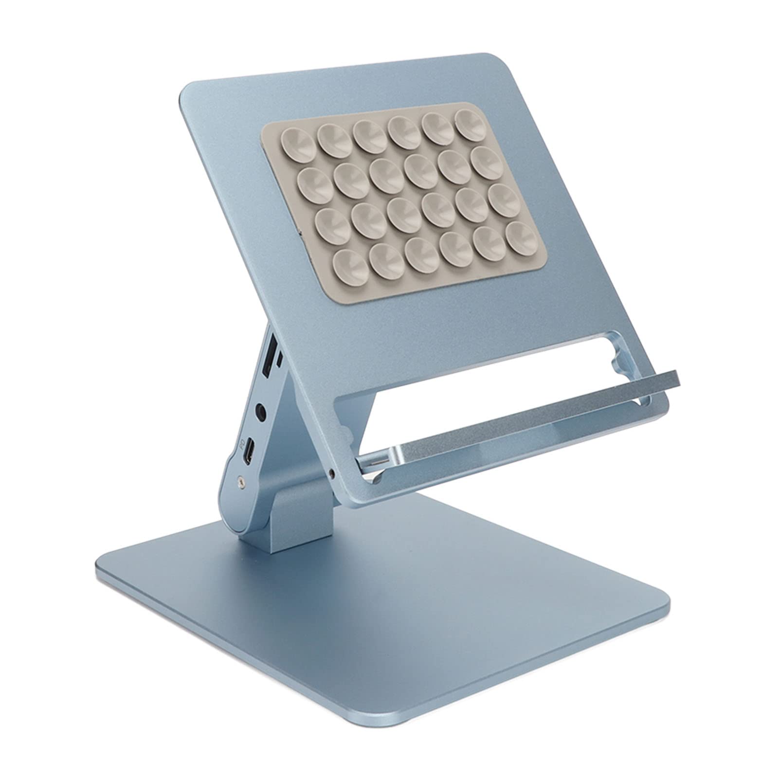 Acogedor 8 in 1 USB C Hub Stand Holder, with Foldable Tablet Stand, 1 4K 30Hz HD Multimedia Interface, 2 USB A, 1 USB C, 1 Storage/Memory Card Slot, 1 3.5mm Audio, 1 PD, 1 Host