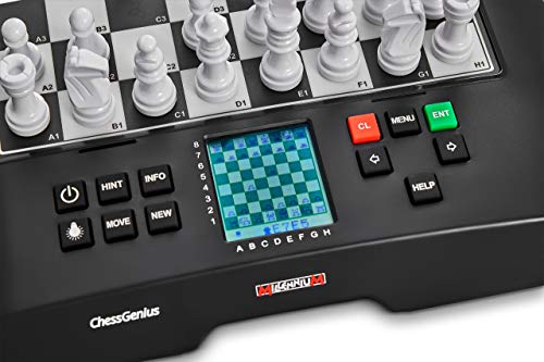 Chess Genius Electronic Chess Board Set by Millennium - Play Chess at Any Level - for Beginners to Advanced Players - Portable - Educational and Entertaining – Play with Friends or AI - M810