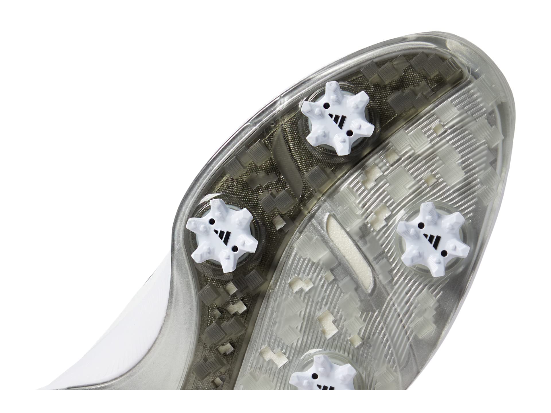 adidas ZG23 Lightstrike Golf Shoes Footwear White/Dark Silver Metallic/Silver Metallic 8.5 E - Wide