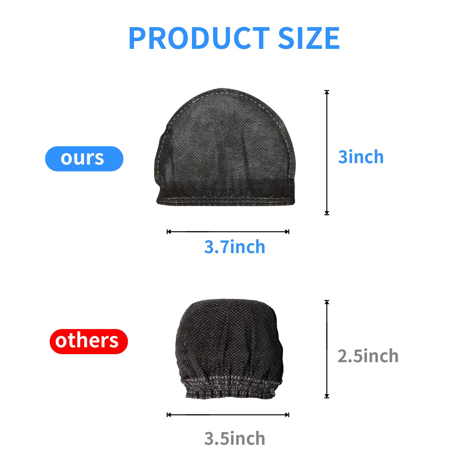 240pcs (120 pairs) Mic Covers Disposable Non-Woven, Individually Wrapped Mic Cover For Sanitary Mic Covers Disposable For Mic Microphone Windscreen & Pop Filters Black