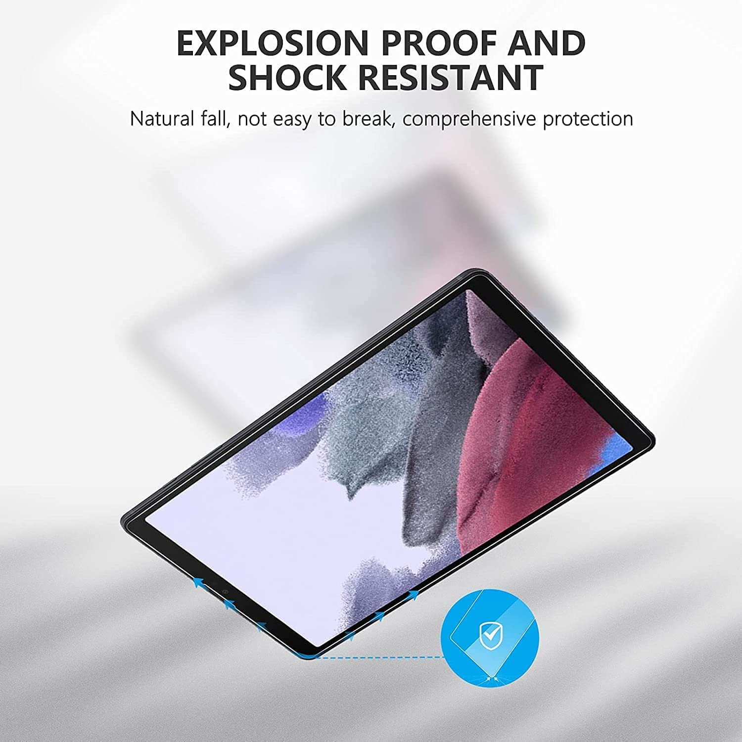 SPARIN 2 Pack Screen Protector for Samsung Galaxy Tab A7 Lite (SM-T220 / T225/T227), Tempered Glass Screen Protector for Galaxy Tab A7 Lite 8.7 Inch, Bubbles-Free