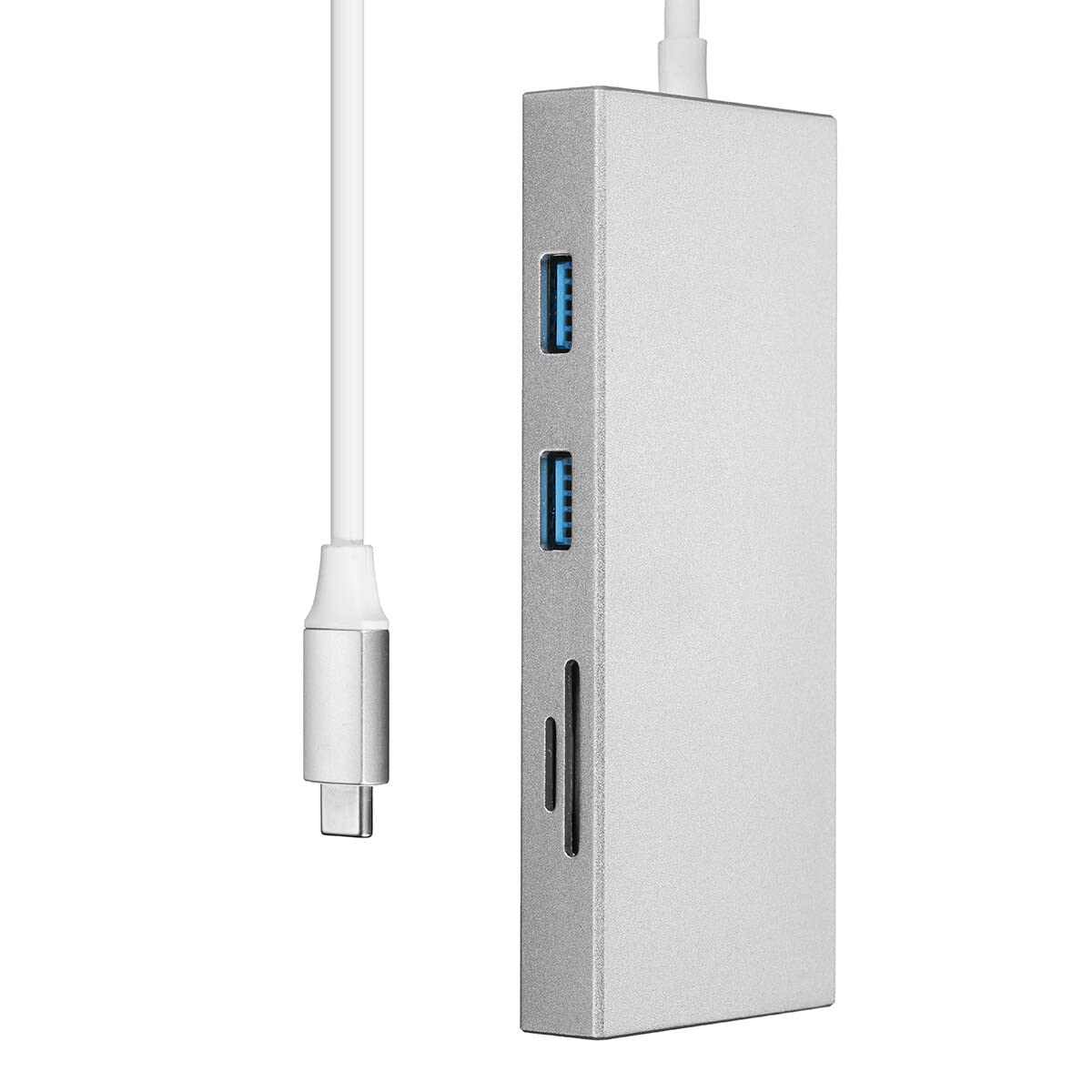 7-in-1 Multifunctional Type-C Hub Adapter Docking Station with USB3.0 Type-C 3.1 PD 4K HDMI-Compatible SD/TF Card Reader Slot for Laptop PC Computer