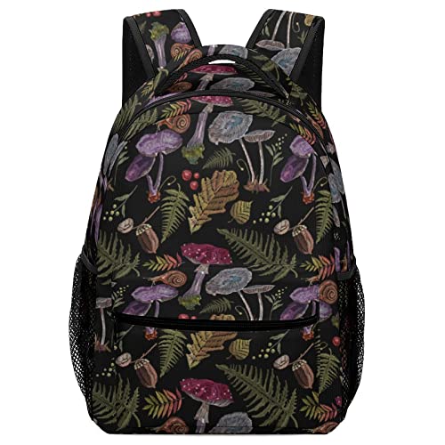 Aparajita Wild Forest Mushrooms School Backpack Gifts Fashion Travel Laptop Backpack for Men Women Teenagers Children