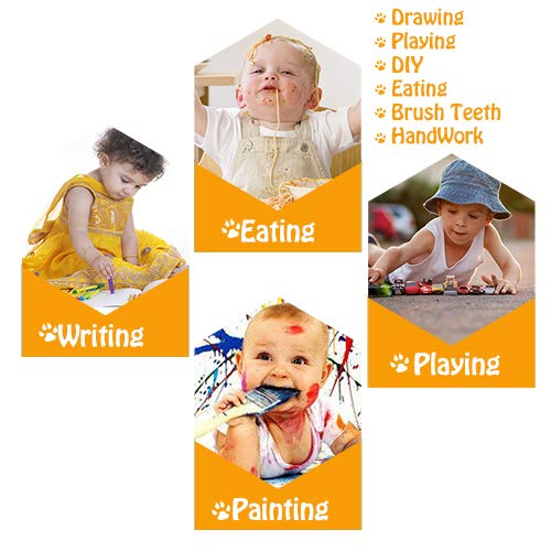 BAHABY Kids Art Smocks 4 Pack Painting Apron Waterproof Artist Smock with Long Sleeve and 3 Pockets for Age 3-8 Years