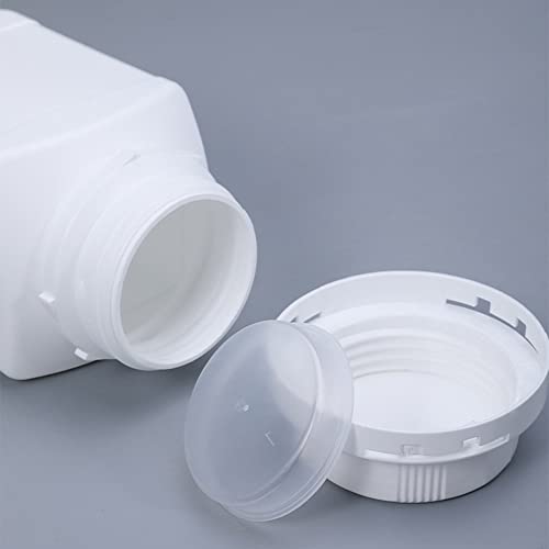 Othmro 5pcs Plastic Lab Chemical Reagent Bottles, 250ml/8.5oz Wide Mouth Liquid/Solid Square Sample Storage Container Sealing Bottles with Anti-theft Cap Blue