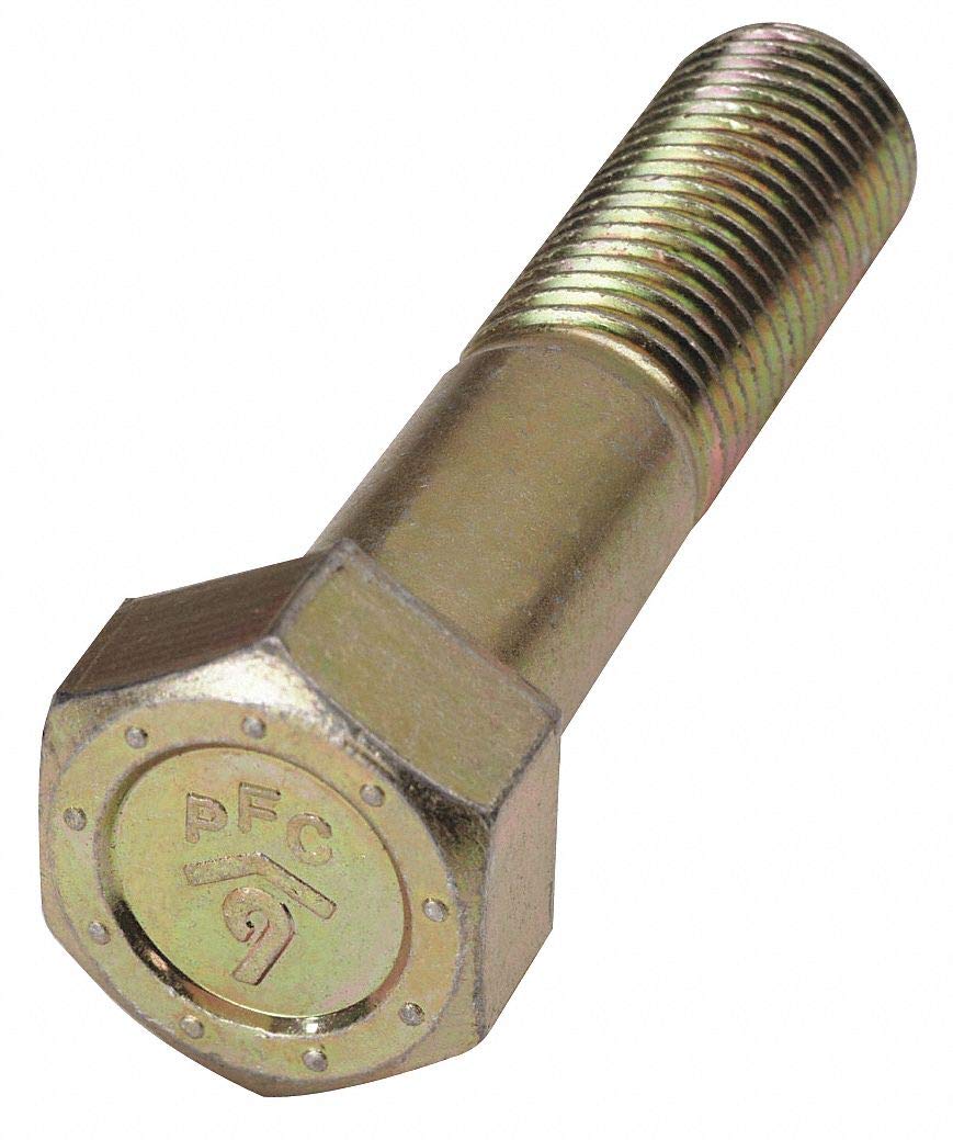 7/16"-20 x 4" Grade 9 Zinc Yellow Hex Head Cap Screw, 2 Pack of 25 pk.