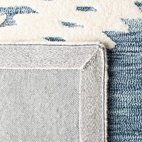 Safavieh Aspen Collection 3' x 5' Navy/Ivory APN550N Handmade Moroccan Boho Tribal Wool Area Rug