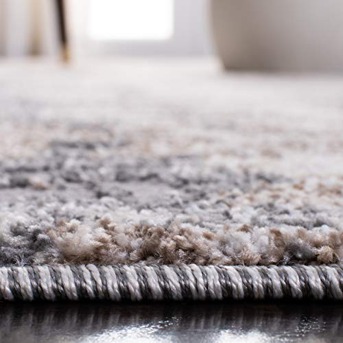 SAFAVIEH Aston Collection 9' x 12' Ivory/Grey ASN713A Modern Abstract Non-Shedding Living Room Bedroom Dining Home Office Area Rug