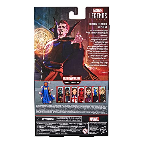 Avengers Marvel Legends Series 6-inch Scale Action Figure Toy Doctor Strange Supreme, Premium Design, 1 Figure, 1 Accessory, and Build-a-Figure Part
