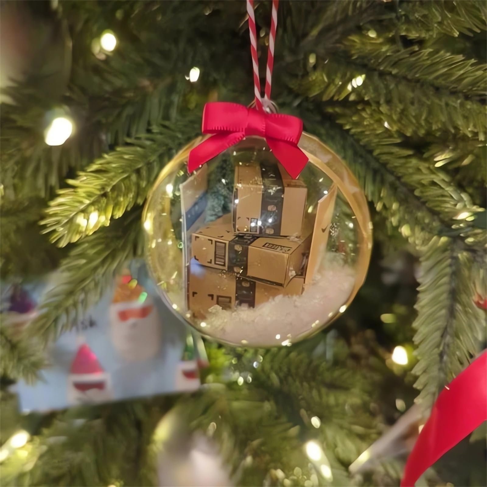 2023 New Funny Ornament- Mini Express Box Ornament Tree Decorations, Christmas Balls Home Office Xmas Halloween Decorations (Mini Packages)